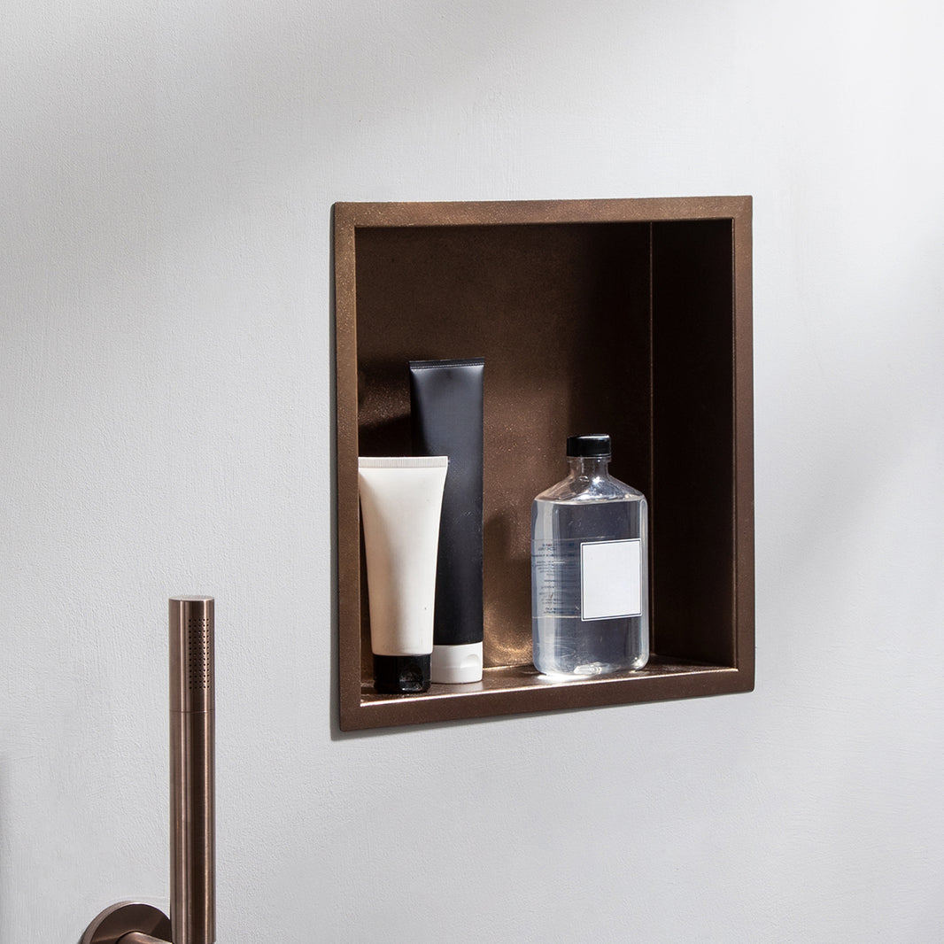 Basket Strainer Waste with Square Overflow Bronze Finish | Tapron UK