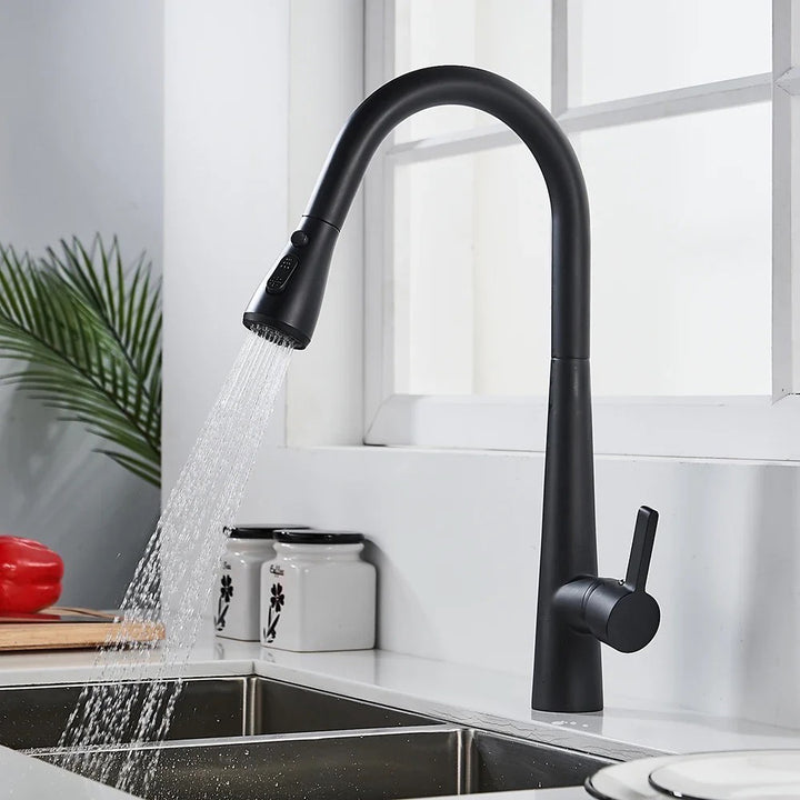 Black Kitchen Mixer Tap with Pull Out Spray | Black Kitchen Tap