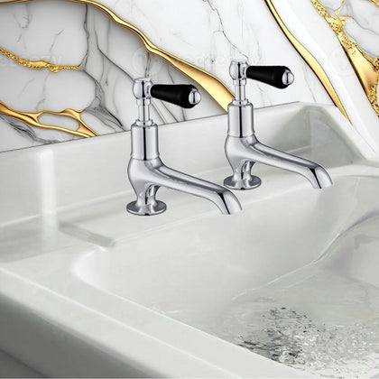 Brass Pillar Taps for Washbasins | Tapron UK