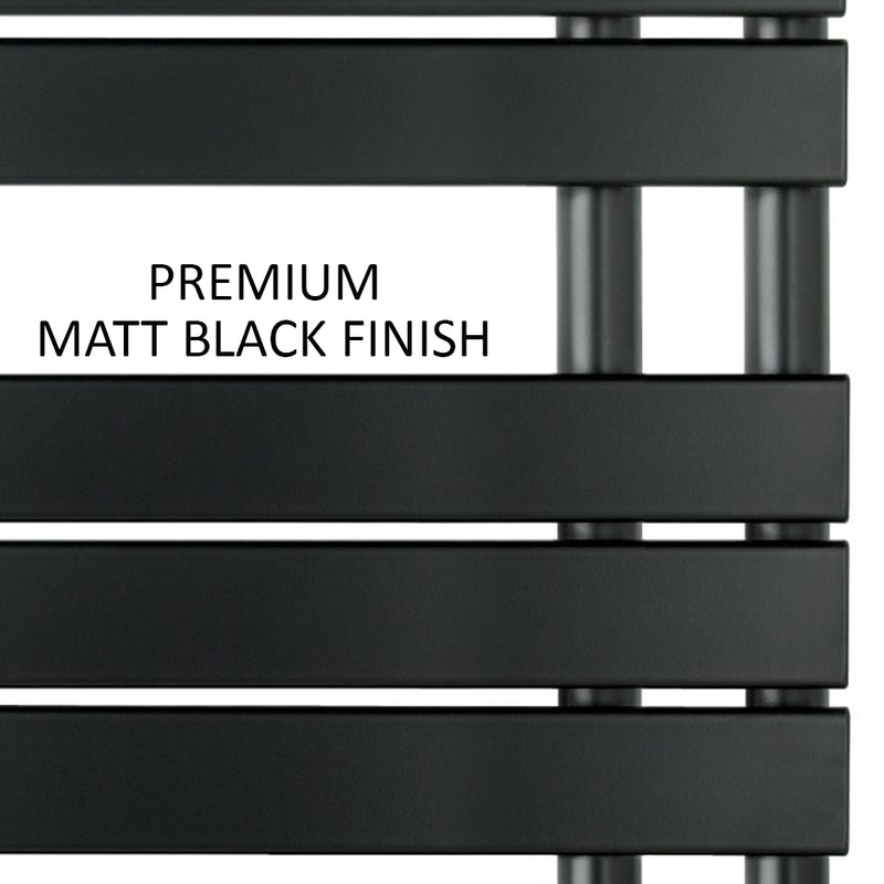 Black Bathroom Radiator | Dual Fuel Black Towel Heating Rail | Black ...